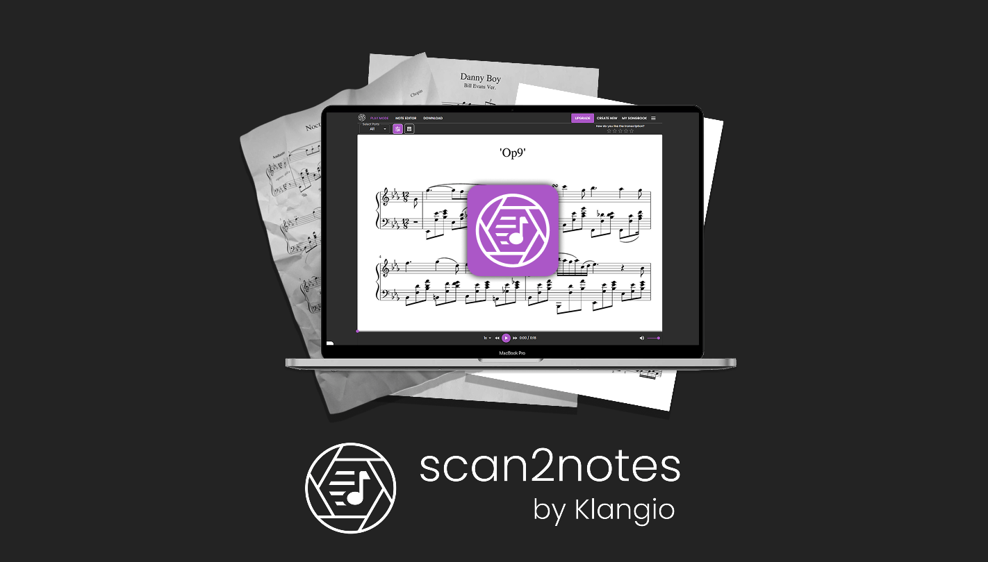 Scan2Notes - The Most Accurate AI Sheet Music Scanner | Klangio